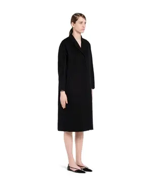 Prada Single-breasted Cashgora Overcoat