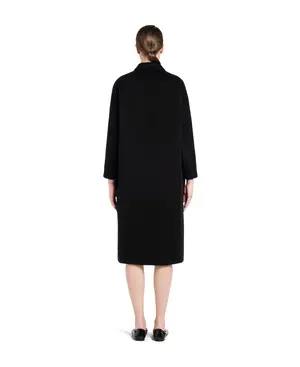Prada Single-breasted Cashgora Overcoat