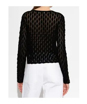 FRAME Pointelle-knit Tie-fastening Cropped Cardigan