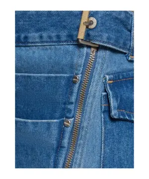 DION LEE Belt-loop Denim Skirt