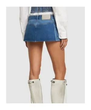 DION LEE Belt-loop Denim Skirt