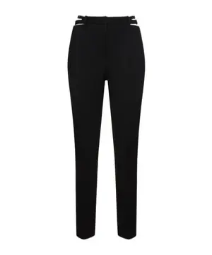 DION LEE Tailored Stretch Wool Straight Leg Trousers