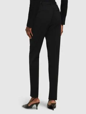 DION LEE Tailored Stretch Wool Straight Leg Trousers