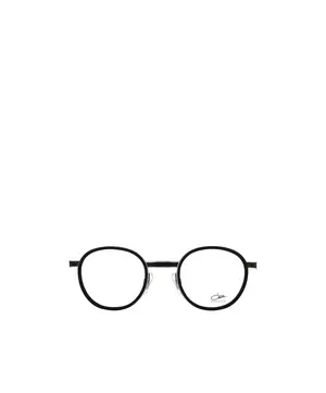 Cazal Oval Full Rim Eyeglasses - Black/silver