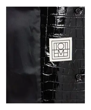 TOTEME Croc Embossed Leather Coat