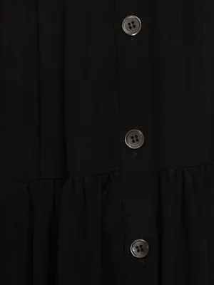 Michael Kors Pleated Tiered Button Detail Maxi Skirt