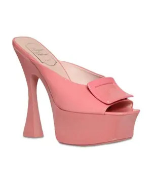 ROGER VIVIER Logo Patent Leather Platform High-heel Sandals