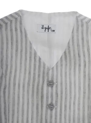 IL GUFO Striped V-neck Waistcoat