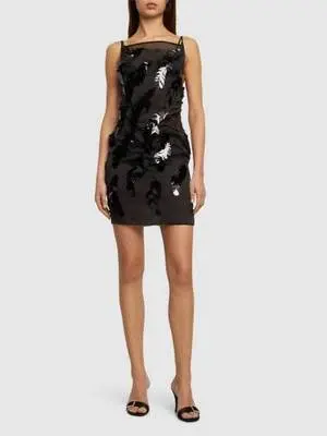 Coperni Feather Embellished Mini Dress