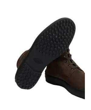 TOD'S Suede Lace-up Boots With Rubber Sole