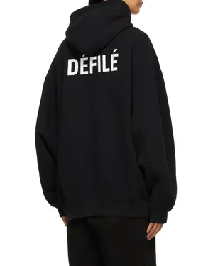 Balenciaga Oversized Slogan Print Hoodie