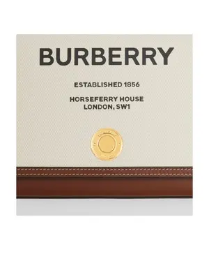 Burberry Horseferry Print Cotton Canvas And Leather Shoulder Bag