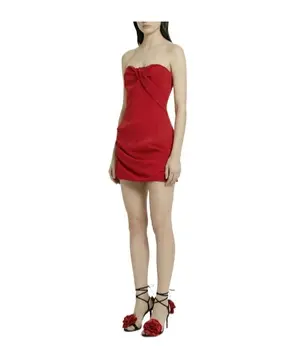Magda Butrym Strapless Wool Blend Mini Dress