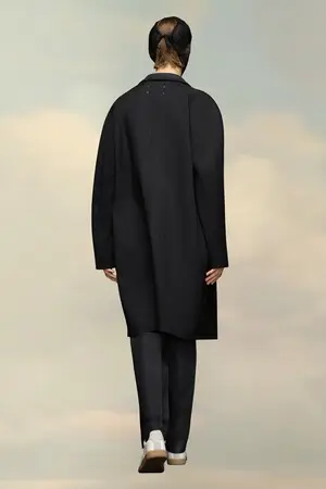MAISON MARGIELA Four-stitch Detailed Long Coat - Black