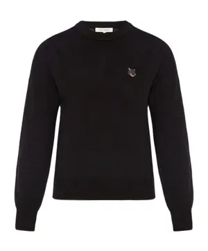 Maison Kitsuné Fox Head Patch Crew Neck Jumper