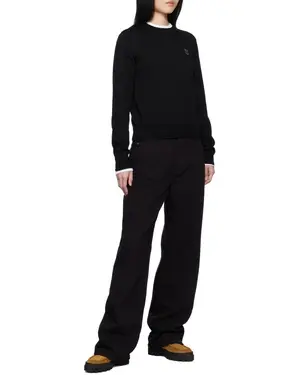 Maison Kitsuné Fox Head Patch Crew Neck Jumper