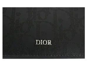 Dior Twill Embossed Zip Pouch