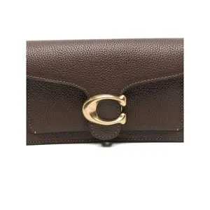 COACH Logo Plaque Chain Crossbody Bag - Brown