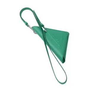 Prada Saffiano Leather Keychain Trick - Green