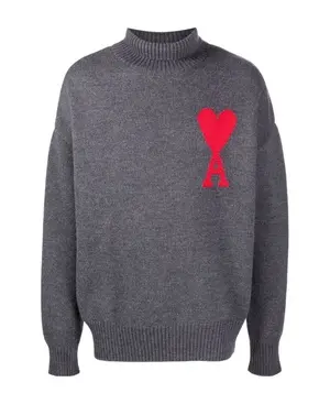 Ami De Coeur Roll Neck Knitted Jumper - Black