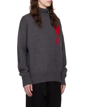 Ami De Coeur Roll Neck Knitted Jumper - Black