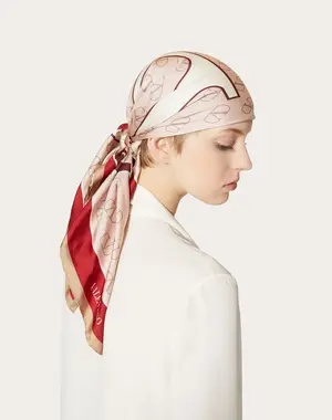 Valentino Garavani Vlogo Signature Silk Scarf