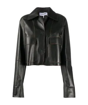 Loewe Nappa Leather Button Jacket