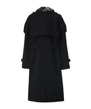 Burberry Double Breasted Belted Trench Coat - Black