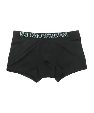 Emporio Armani Letter Printed Boxer Briefs - Black