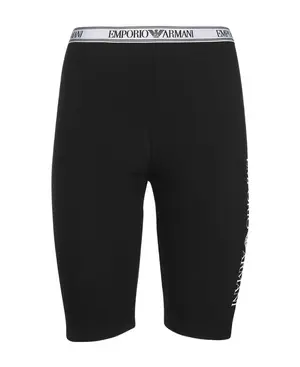 Emporio Armani Logo Print Bike Shorts