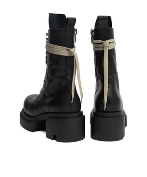 Rick Owens Lace-up Leather Boots