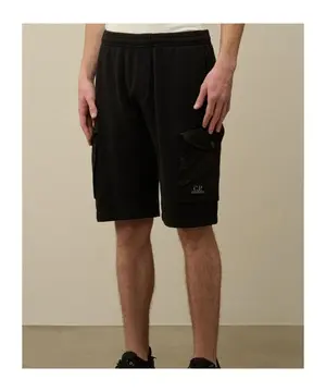 C.P. COMPANY Embroidered-logo Cotton Track Shorts