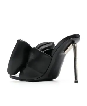 Off-White Bow Embellished High Heel Sandals - Black