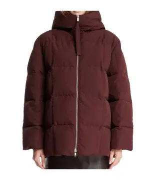 JIL SANDER Zip-up Hooded Down Coat