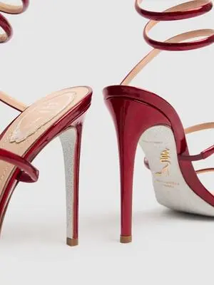 Rene Caovilla Spiral High-heeled Sandals - Red