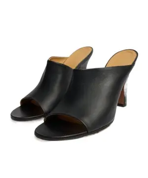 THE ROW 90mm Signum Heeled Leather Mules - Black