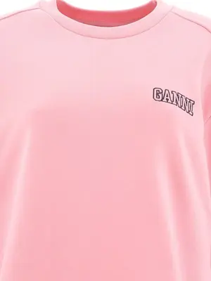 GANNI Pullover Sweatshirt With Embroidered Logo - No