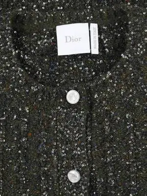 Dior Christian Sequined Embroidered Cardigan