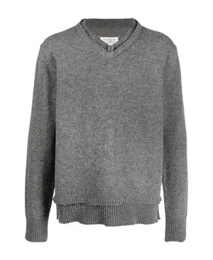 MAISON MARGIELA Four-stitch V-neck Jumper - No