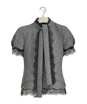 Dior Short Sleeves Jacket With Lace Details