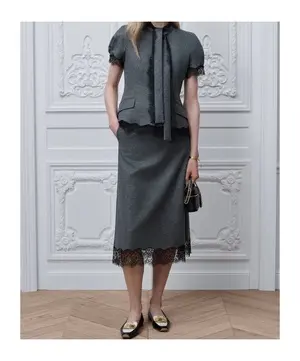 Dior Short Sleeves Jacket With Lace Details