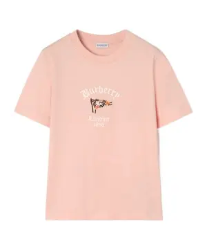 Burberry Check Flag Crewneck T-shirt