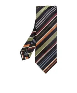 Paul Smith Diagonal Stripe Neck Tie - Black