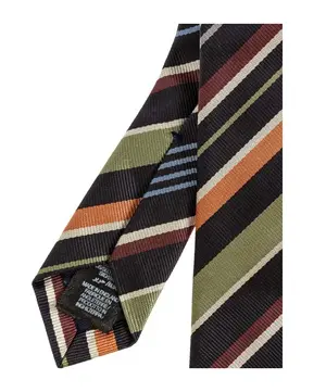 Paul Smith Diagonal Stripe Neck Tie - Black