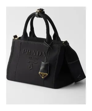 Prada Logo-embroidered Tote Bag