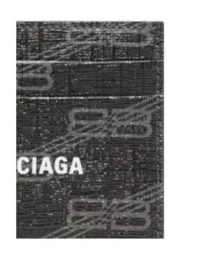 Balenciaga Logo Print Cardholder Wallet