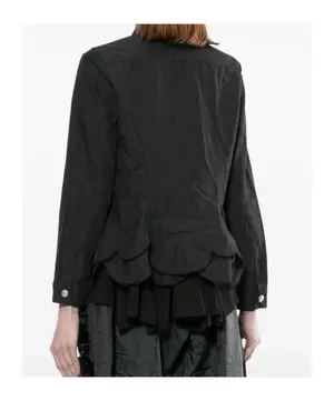 Comme Des Garçons Long Sleeve Jacket With Layered Wavy Hem