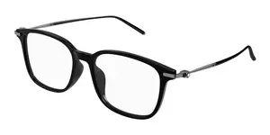 Montblanc Rectangular Full Rim Eyeglasses With Logo Detail - Black