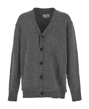 MAISON MARGIELA Buttoned Knitted Cardigan - Grey