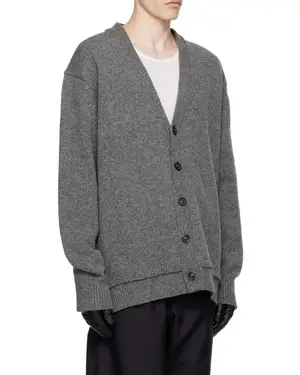 MAISON MARGIELA Buttoned Knitted Cardigan - Grey